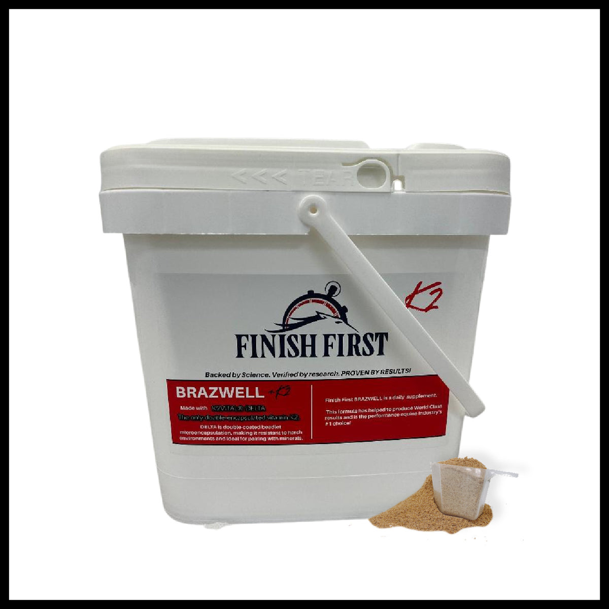 Finish First Equine Brazwell +K2 Horse Supplement